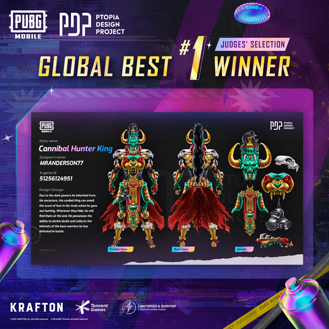 The winners of the PUBG Mobile Global Design Contest 2021