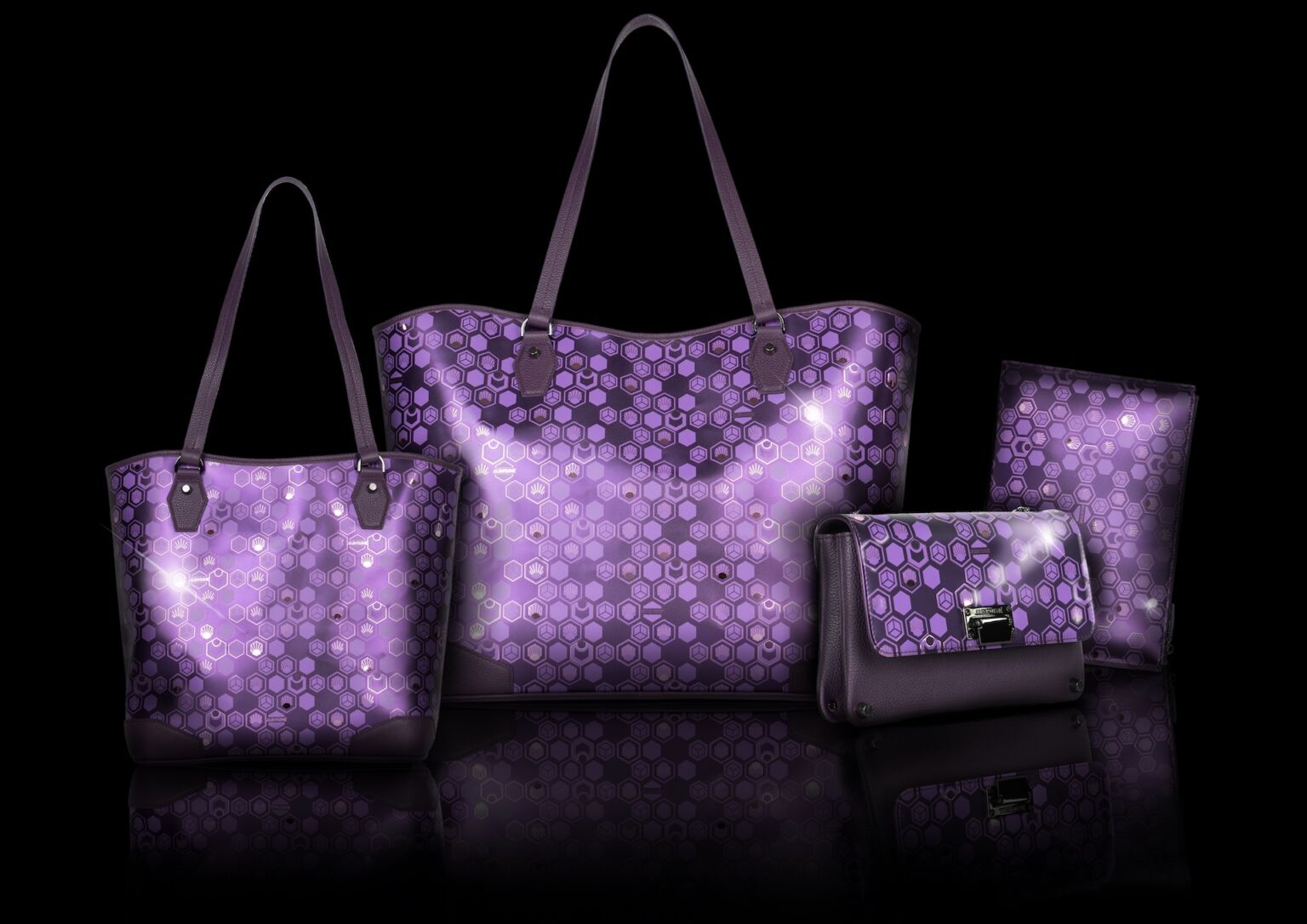 Deep Purple monogram canvas bags ⋆ Julien Fournié Haute Couture