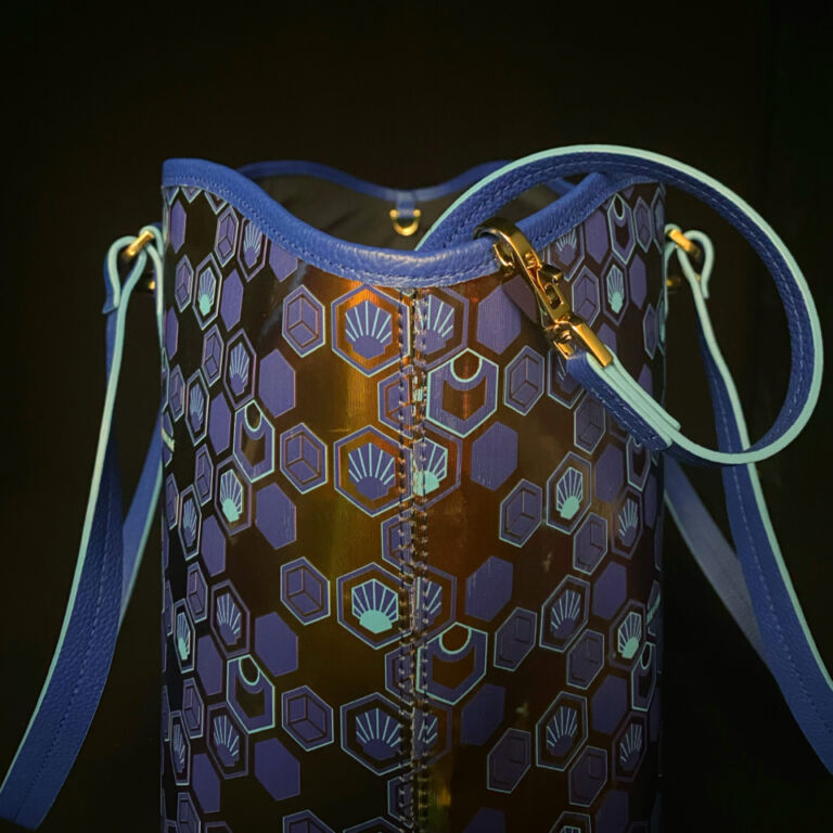 BLUE GOLD SATURNE TOTE BAG ⋆ Julien Fournié Haute Couture